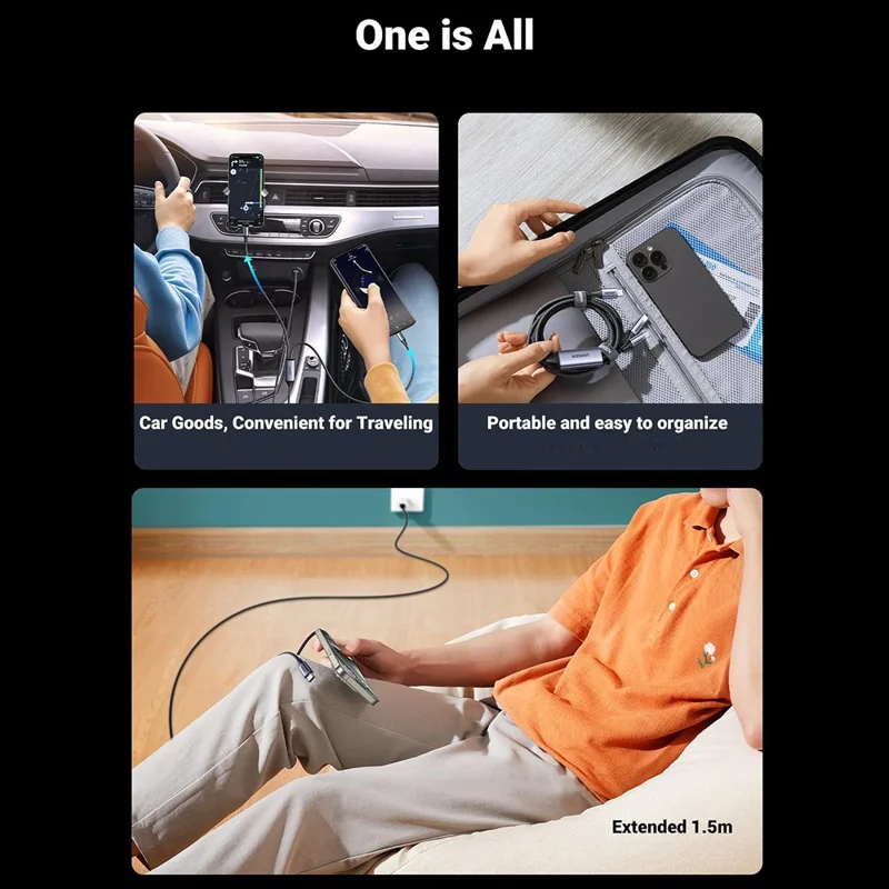 Wholesale UGREEN 35087 1.5m 2 in 1 USB-C to USB-C Y Splitter Cable 100W ...