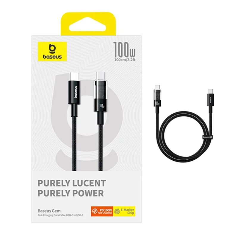 Wholesale Customize BASEUS Gem 100W Fast Charging Type-C to Type-C Wire ...