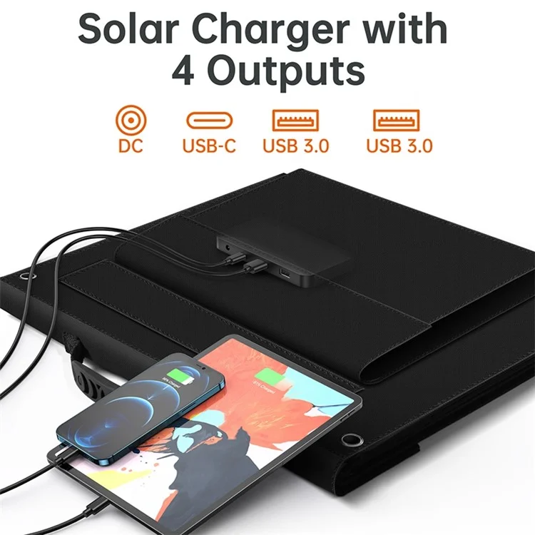 Compre Chotech SC007 80W Kickstand Design Painel Solar Dobrável 2xusb ...