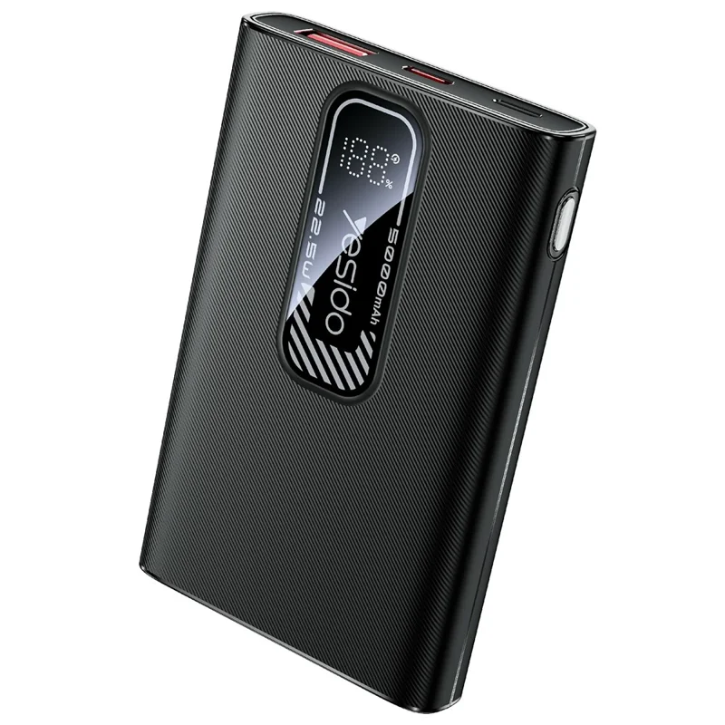 YESIDO YP92 5000mAh Power Bank Ultra Thin 22.5W Fast Charging Digital ...