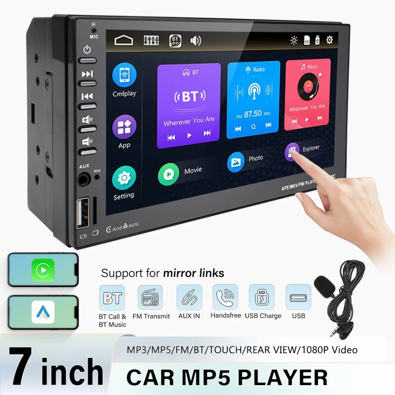 Wholesale 7703C 7-inch Android Auto MP5 Player Dual Din Carplay FM ...