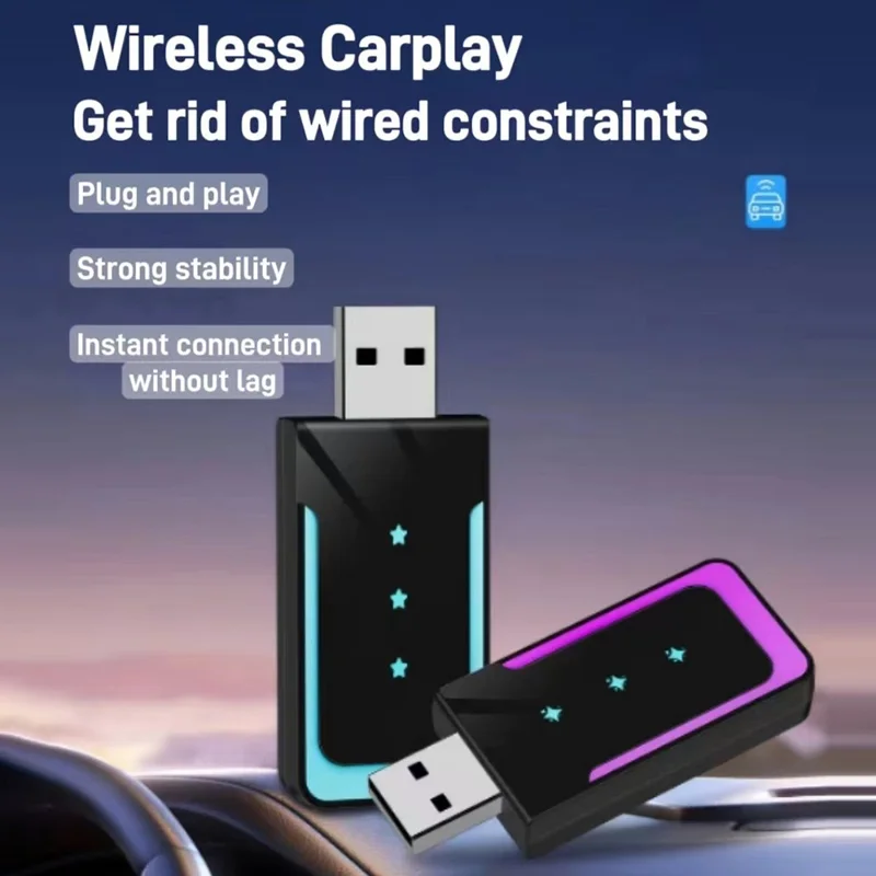 Wholesale Wireless CarPlay Adapter USB CarPlay Stick Convert Wired to ...