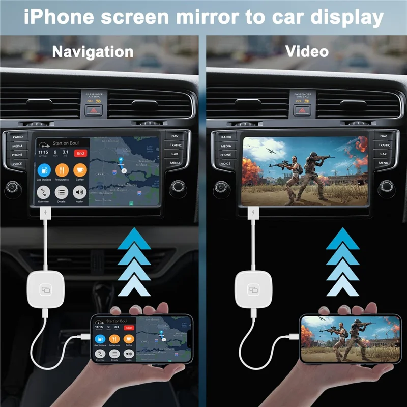 Wholesale THT-020-7 Car Mirror Adapter AI BOX for iPhone Carplay to Car ...