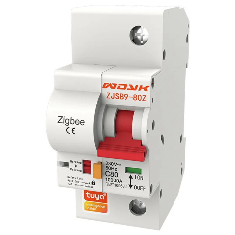 WDYK 100A 1P Tuya Zigbee Smart Circuit Breaker Remote Control Automatic ...