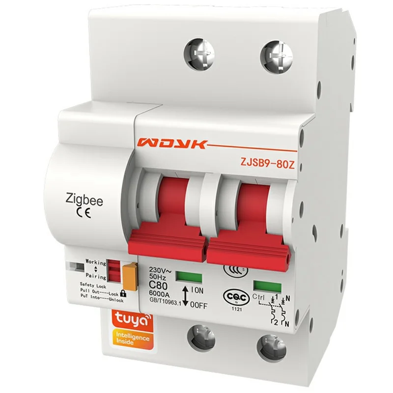 WDYK 100A 2P Tuya Zigbee Smart Circuit Breaker Remote Control Automatic ...