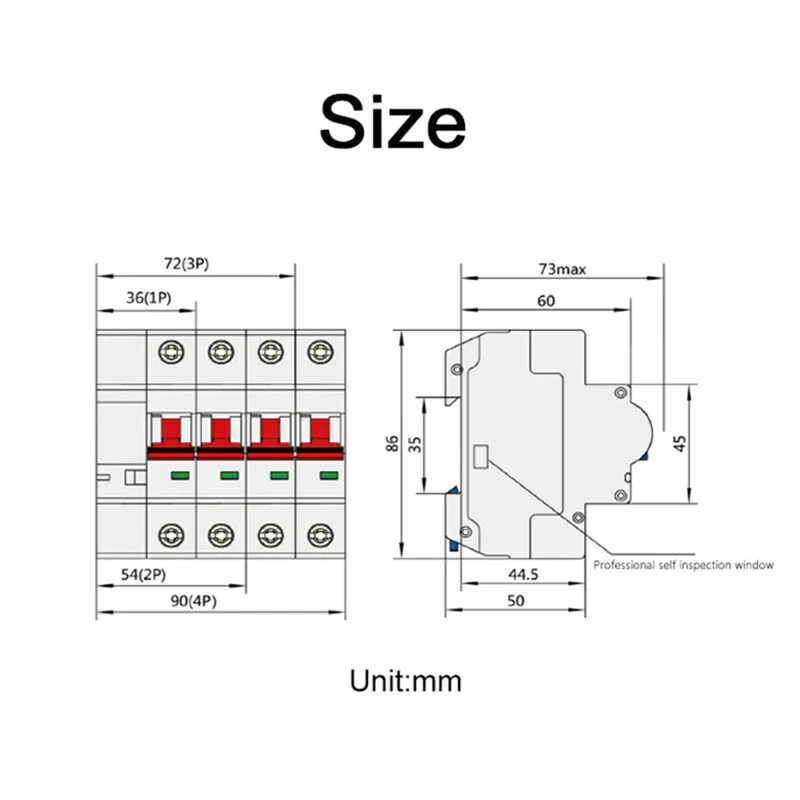WDYK 100A 2P Tuya Zigbee Smart Circuit Breaker Remote Control Automatic ...