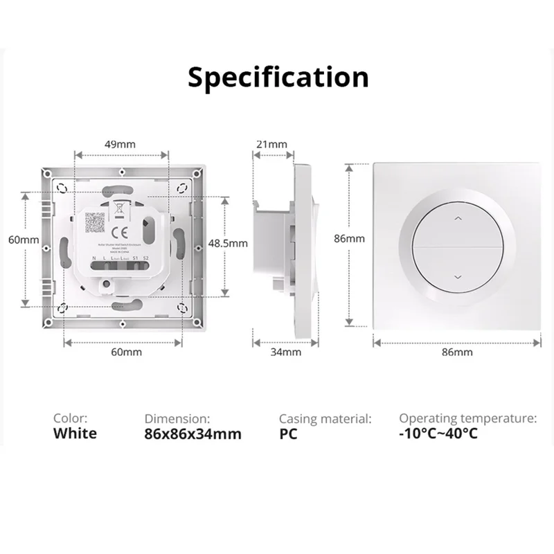 SONOFF ERBS For Sonoff MINI-RBS / MINI-ZBRBS Smart Curtain Roller ...