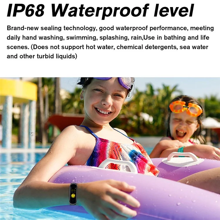 M6 0.96 inch Color Screen Kids Smart Watch IP68 Waterproof Sports ...