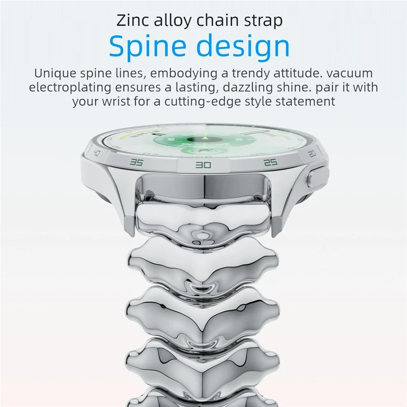 Wholesale 22mm Spine Design Zinc Alloy Strap for Huawei Watch GT 6 / 5 ...