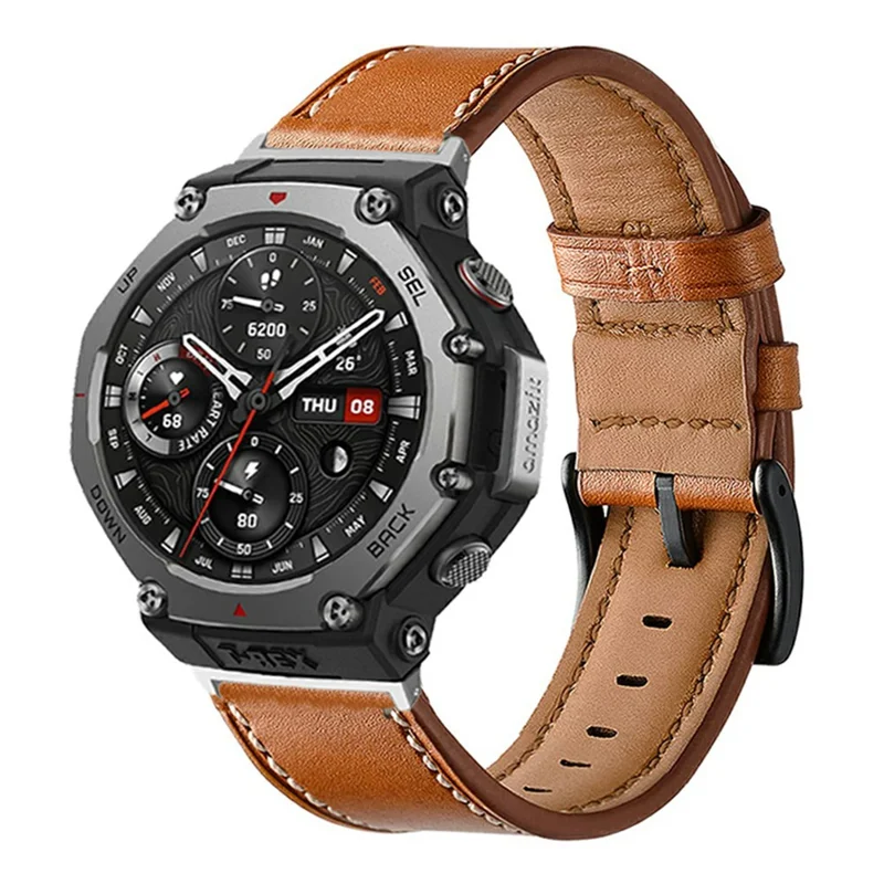 Wholesale Fiber Leather Watch Band for Huami Amazfit T-Rex 3 Stitching ...