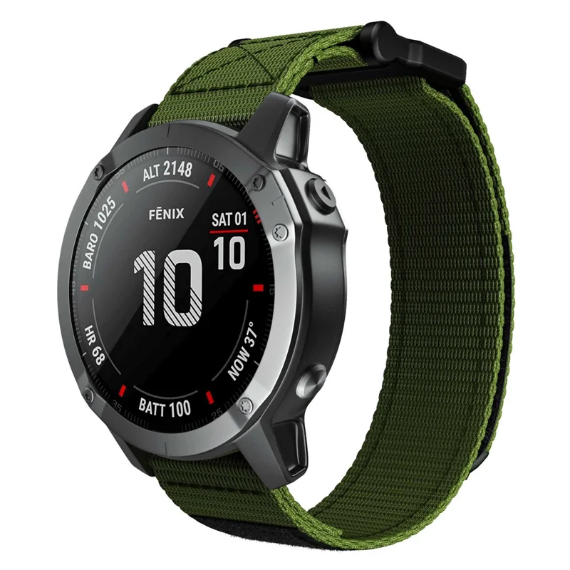 For Garmin Fenix 7X/6X Pro/Tactix 7 26mm Nylon Loop Sport Watch Band ...