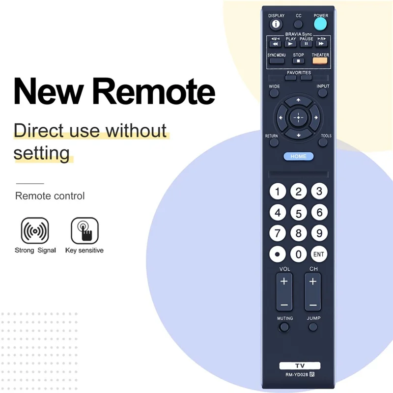 Wholesale RM-YD028 For Sony TV Remote Control 10m Range IR Infrared ...