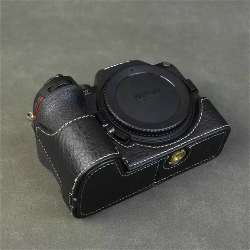 Wholesale For Nikon Z 50 II Buffalo Texture PU Leather Bottom Case Half ...