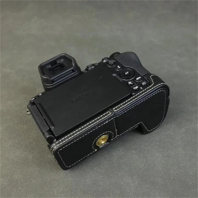 Wholesale For Nikon Z 50 II Buffalo Texture PU Leather Bottom Case Half ...