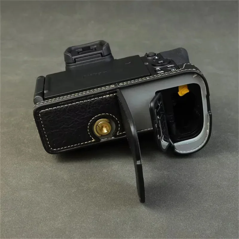 Wholesale For Nikon Z 50 II Buffalo Texture PU Leather Bottom Case Half ...