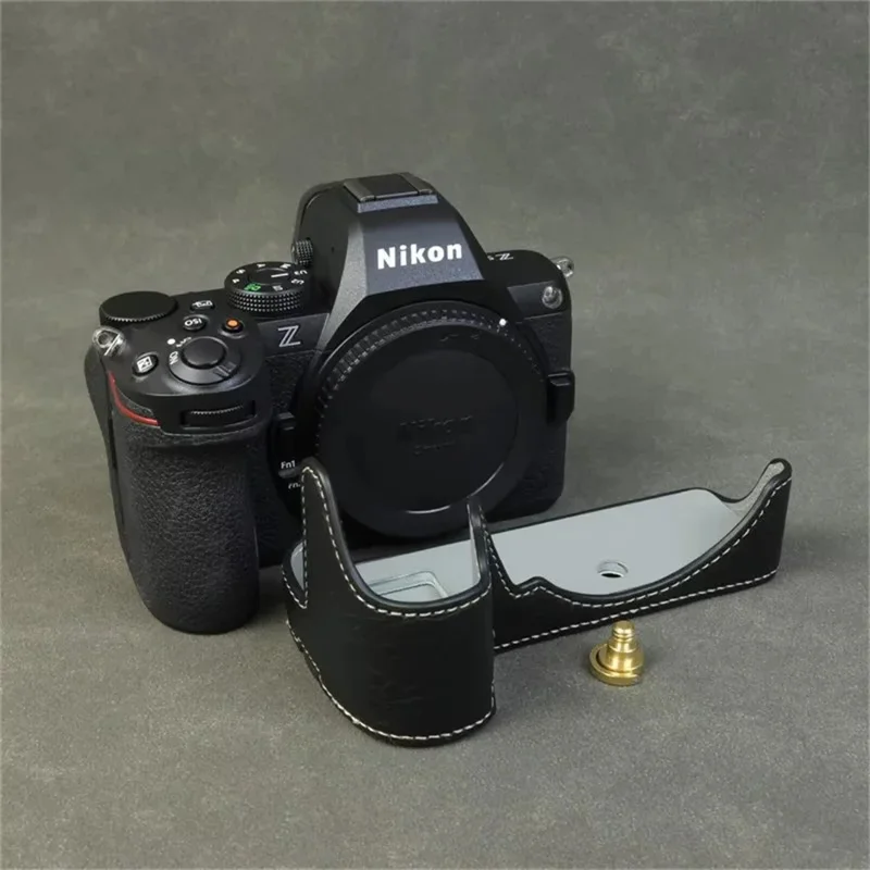 Wholesale For Nikon Z 50 II Buffalo Texture PU Leather Bottom Case Half ...
