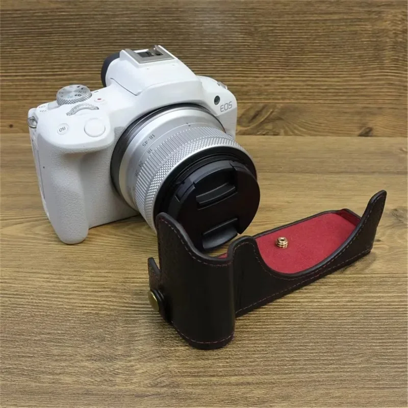 Wholesale For Canon EOS R50 / R100 Genuine Cow Leather Camera Bottom ...