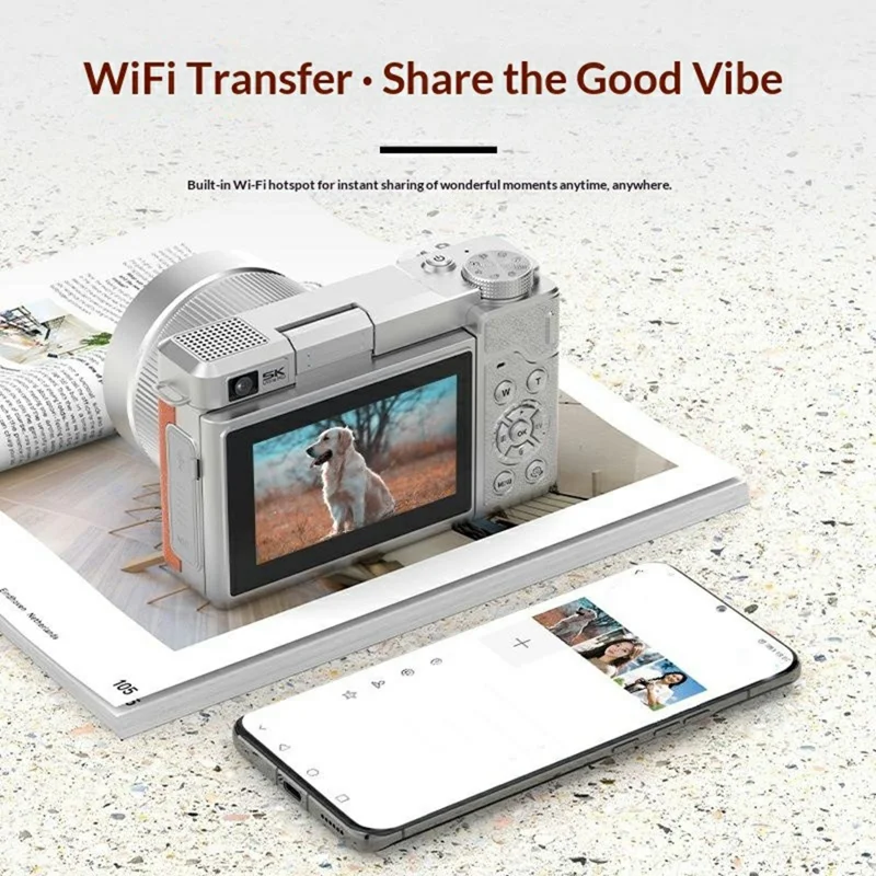Wholesale X7 3.0 Inch Flip Screen WiFi Digital Camera 5K HD Dual Lens ...