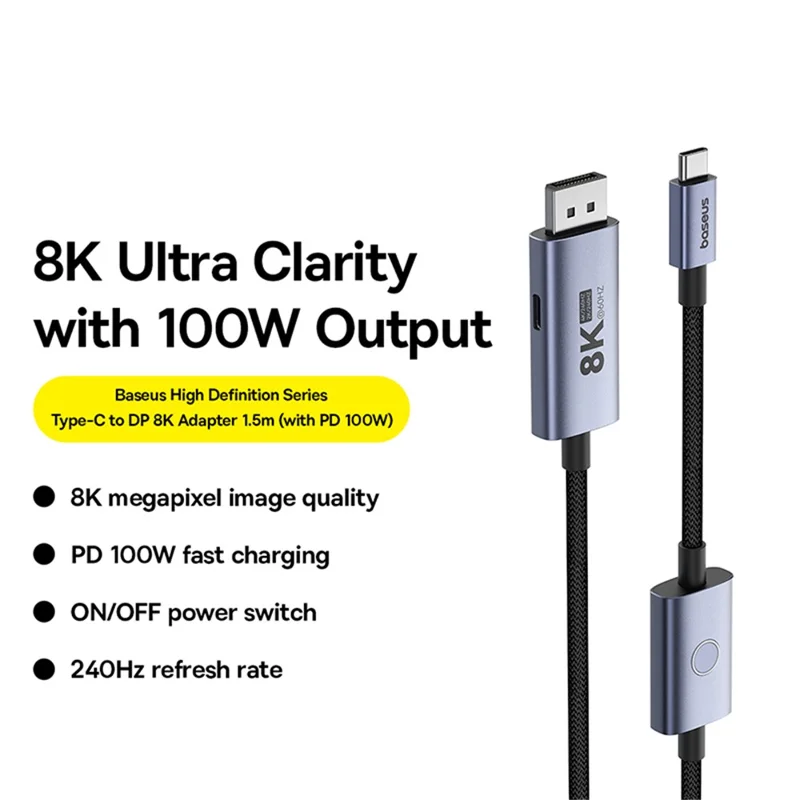 Wholesale Customize BASEUS High Definition Series Type-C to DP 8K PD ...