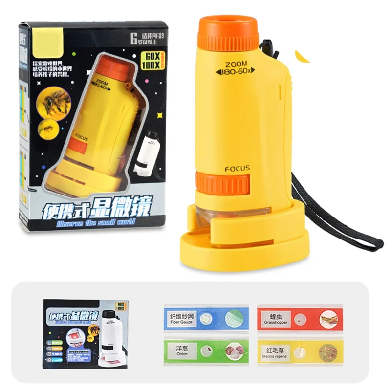 Wholesale Customize 60-180x Kids Science Microscope Handheld ...