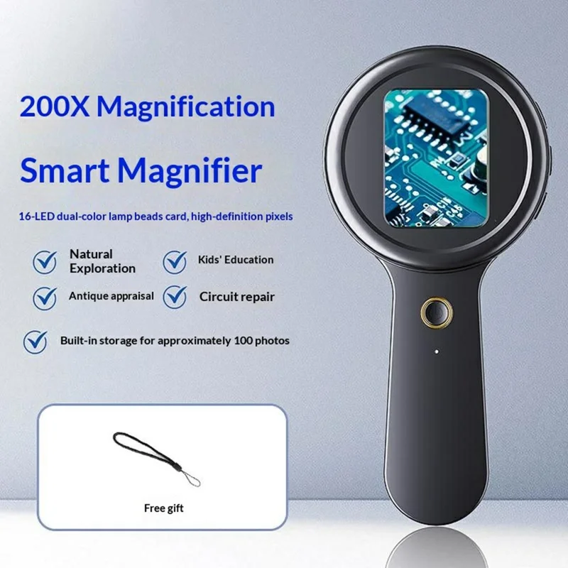 Wholesale V7 200X Handheld Magnify Glass Digital Magnifier with 2 inch ...