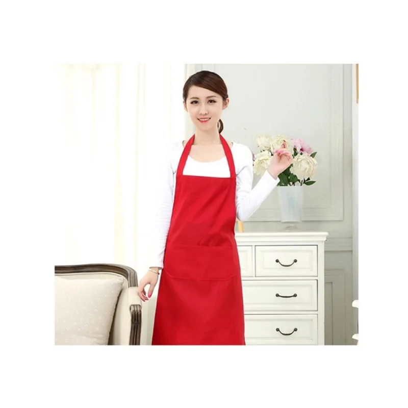 Wholesale Customize Home Kitchen Simple Stylish Pure Color Apron - Red ...