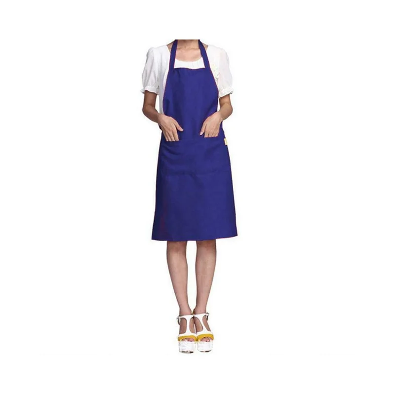 Wholesale Customize Home Kitchen Simple Stylish Pure Color Apron - Blue ...