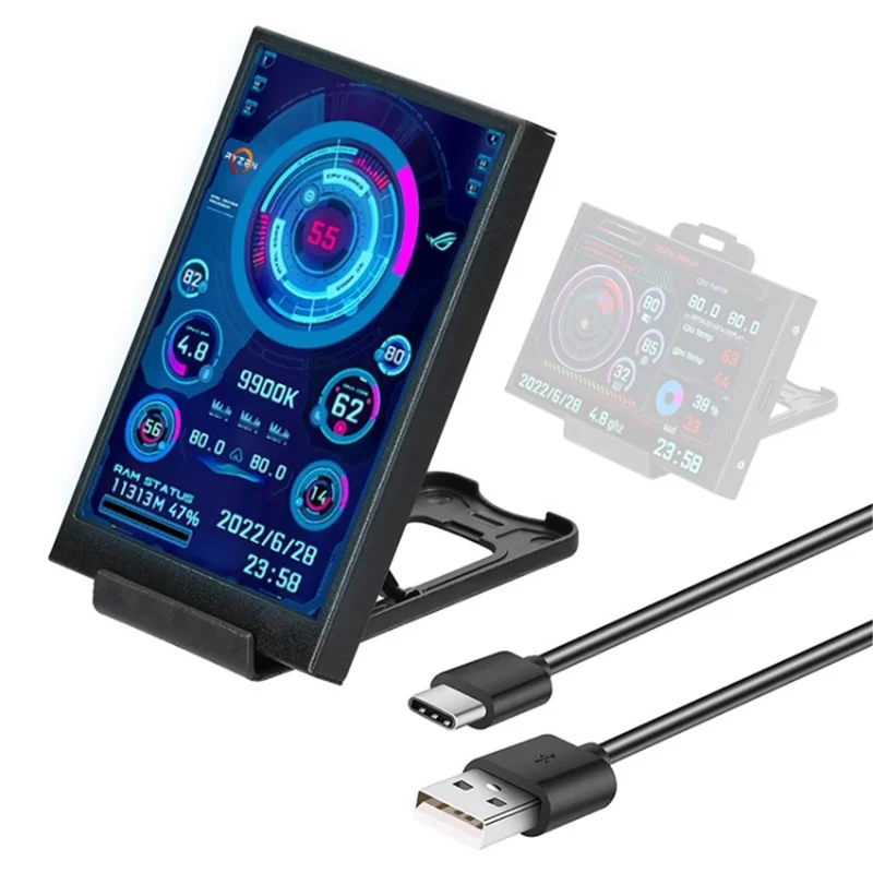 3.5-inch IPS Type-C Portable Monitor Secondary Screen for Computer ...