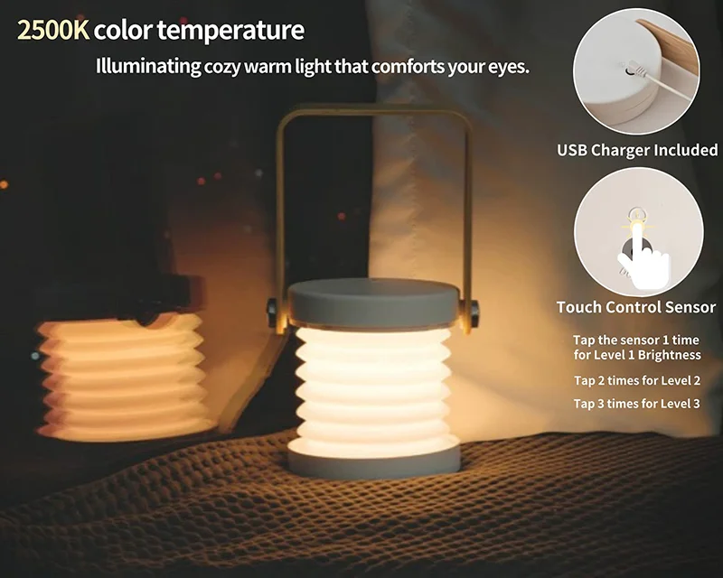 Creative LED Multifunction Camping Travel Lantern Portable Foldable LED ...