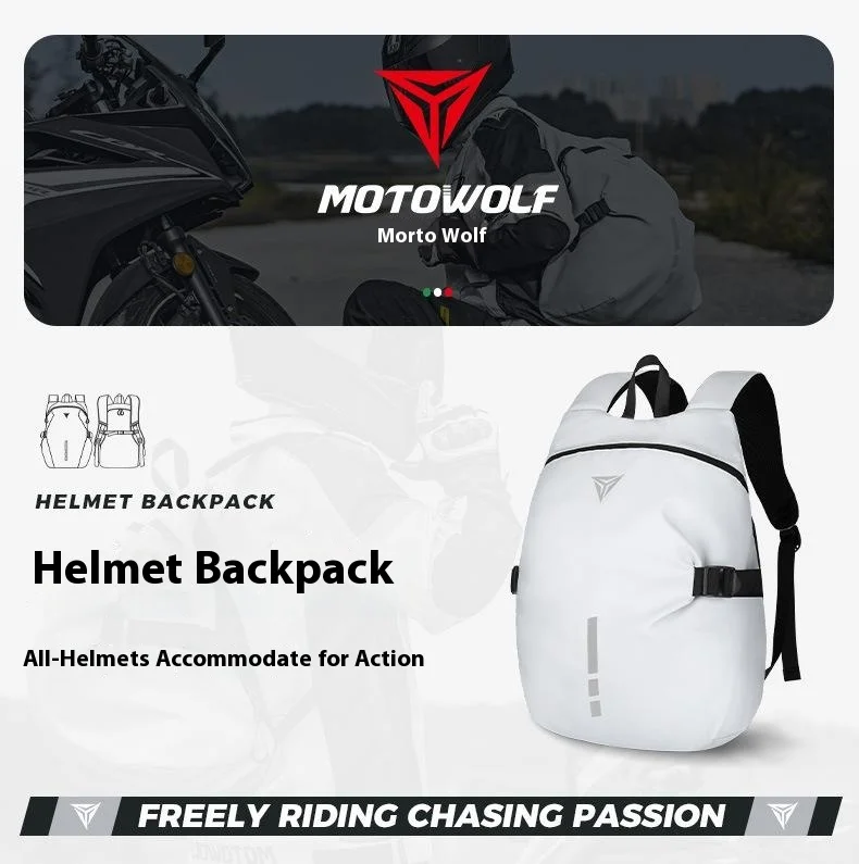 MOTOWOLF MDL0726 Motorcycle Helmet Backpack Large Capacity Waterproof ...