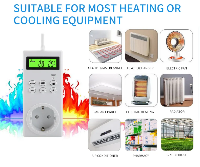 TS-3000 Thermoregulator Wireless Temperature Controller Thermostat ...
