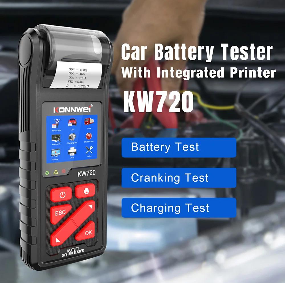 Achetez Konnwei KW720 Automotive Battery Check Machine Automobile ...