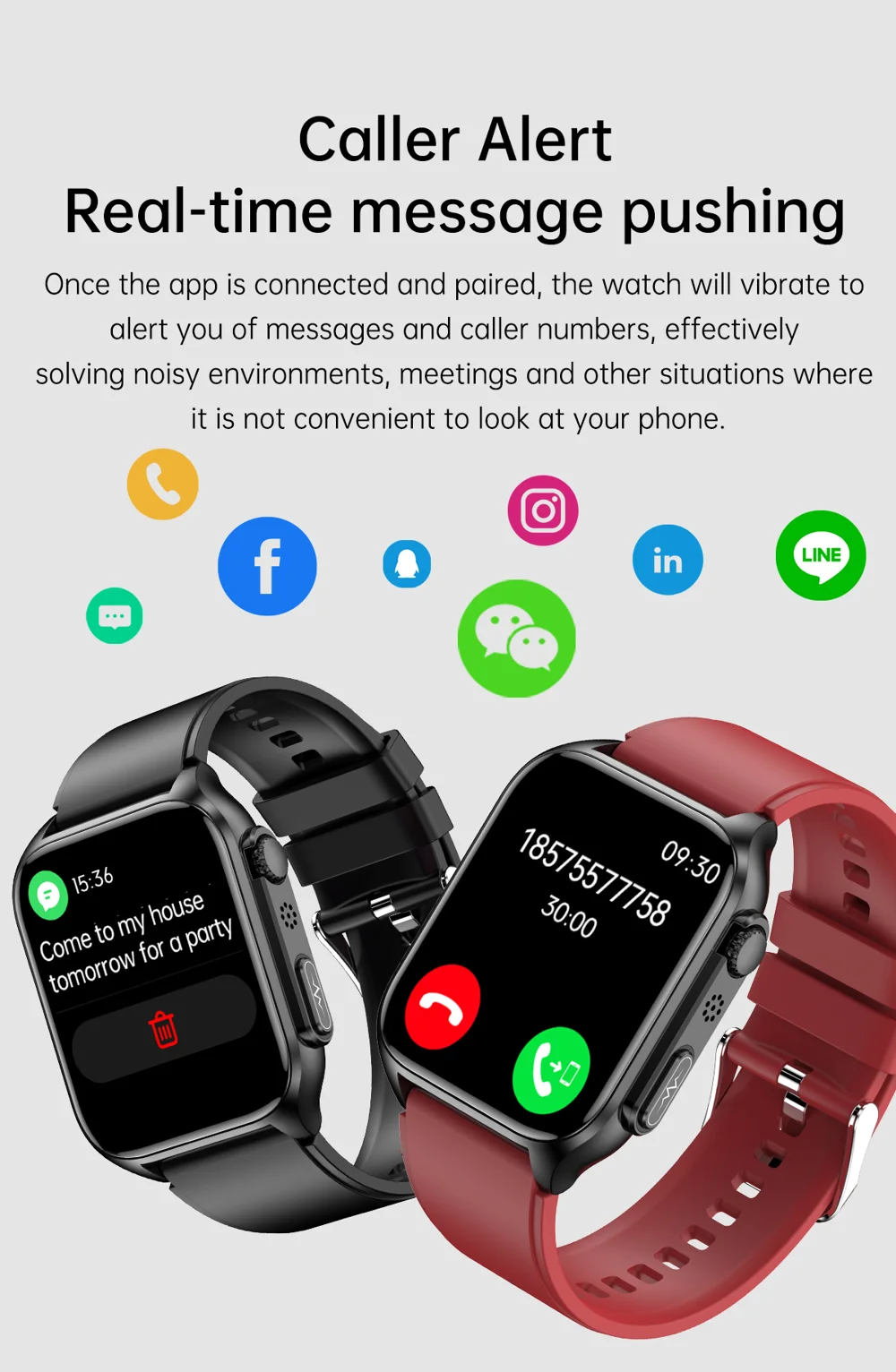 TK12 1.96" ECG + PPG Smart Watch Bluetooth Call Fitness Bracelet ...