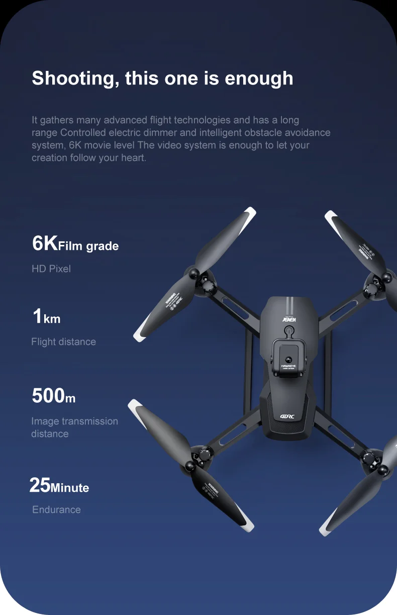 4DRC V29 360-Degree Obstacle Avoidance ESC Dual Camera Aircraft Aerial ...