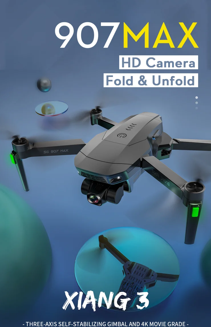 ZLL SG907 Max Drone 4K Professional GPS 5G WIFI HD 3 Axis Gimbal Camera Brushless Motor FPV RC Quadcopter with 1 Battery